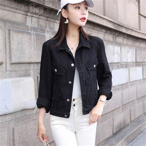 Korean Fashion Hong Kong Style Jeans Coat Autumn Winter Denim Jacket