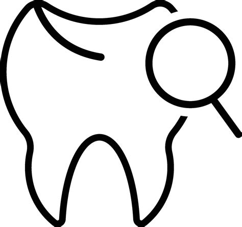 Set Of Tooth Icons Outline And Solid Teeth Symbol Teeth Care Icon