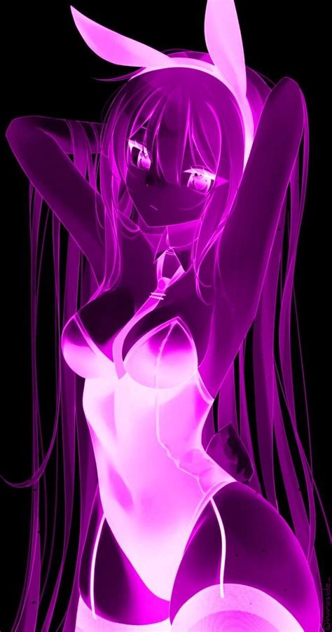 Punk Visual Art Neon Purple Ghost Faces Ultra Violet Cyberpunk