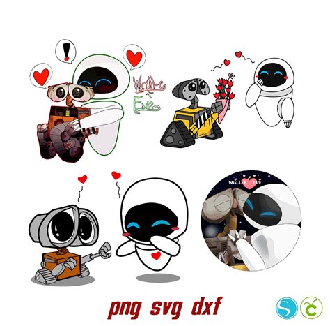 Wall E And Eve Svg Love Wall E Svg Wall E Png Wall E And Eve Png