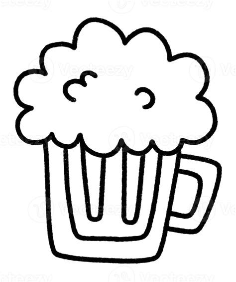 Free icône linéaire de chope de bière PNG with Transparent Background