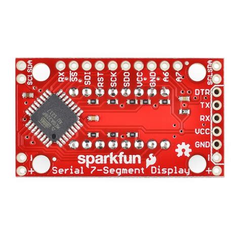 Послідовний 7 сегментний дисплей блакитний від Sparkfun купити в
