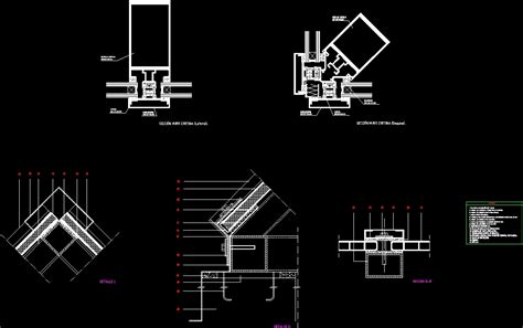 Curtain Wall Details Dwg Plan For Autocad • Designs Cad