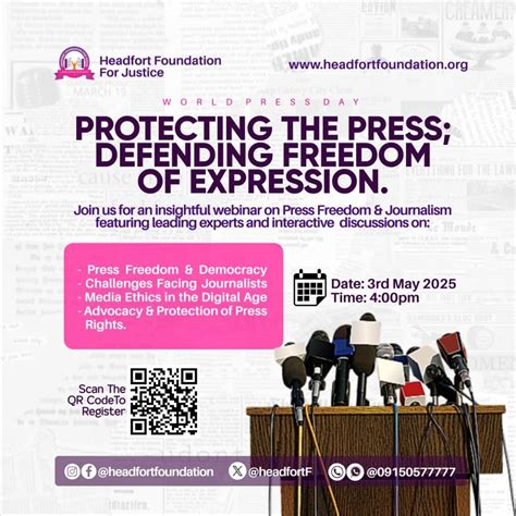Protecting the Press. Defending Freedom of Expression. Join us for an… | Headfort Foundation for ...