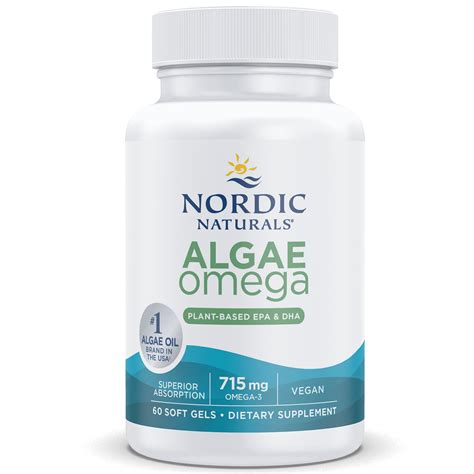 Nordic Naturals Algae Omega 715mg Vegan Omega 3 Algae Oil With Epa And