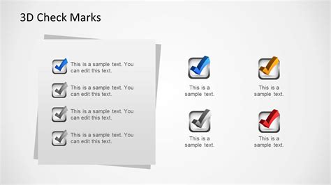 D Check Marks Template For PowerPoint SlideModel