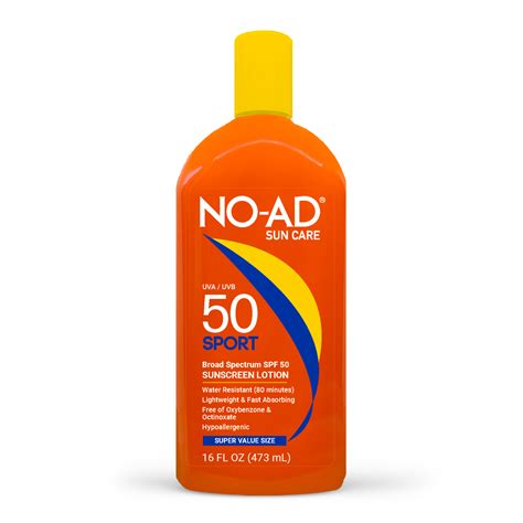 Spf 50 Sport Sunscreen Lotion 16 Oz No Ad