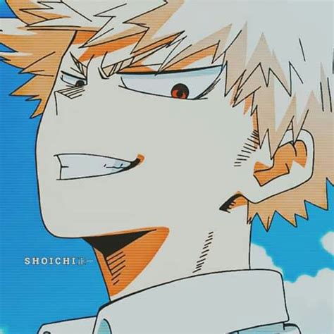 An Anime Character With Red Eyes And Blonde Hair