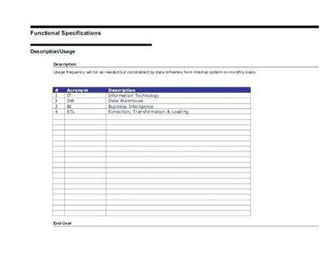 Etl Requirements Template Williamson Ga Us