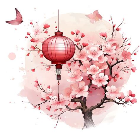 Premium Ai Image Watercolor Of Cherry Blossoms Delicate Pink Hanami