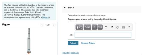 Solved The Fuel Mixture Within The Chamber Of The Rocket Is