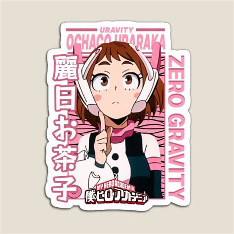 A Sticker With An Anime Character Pointing To The Side
