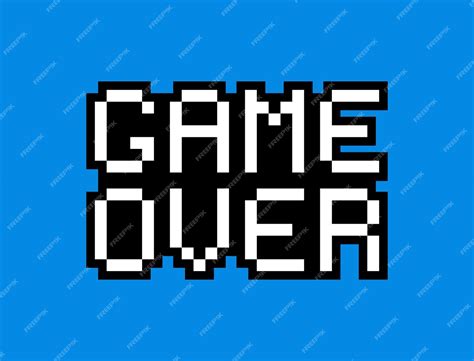 Premium Vector Game Over Pixel Art Design 8bit Pixel Art Design For