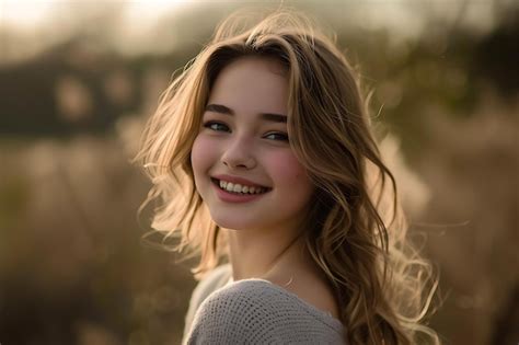 Premium Photo Beautiful Young Girl Her Beauty Amplified By The