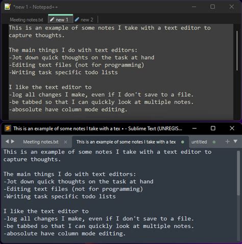 What Is Your Favorite Text Editor For Plain Notes I Use Both Notepad And Sublime Text And So