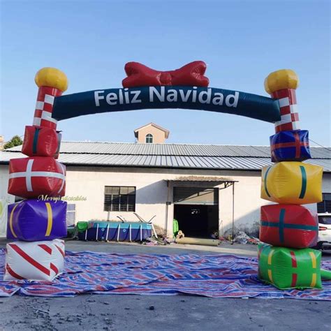 Christmas Inflatable Santa Arch Inflatable Arch Decoration Inflatable Christmas Tree For