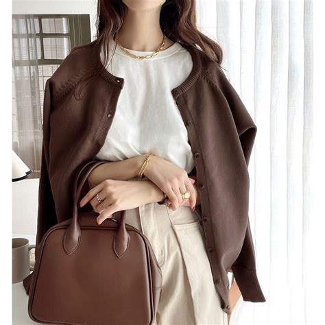 日本 Classical Elf 必收款 2way輕量百搭薄針織外套 咖啡｜媽咪愛