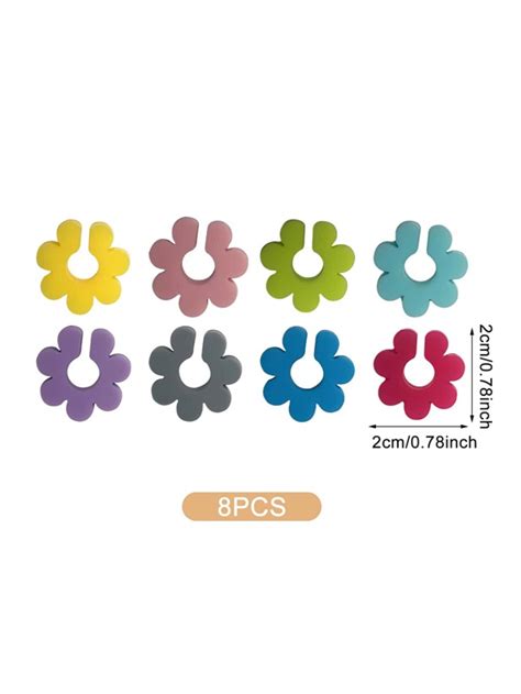 8pcsset Silicone Glass Marker Creative Flower Design Wine Glass