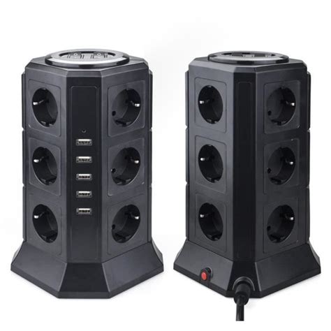 Tour Multiprise Parasurtenseur Parafoudre Te Rich Bloc Multiprise USB