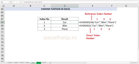 Choose Function In Excel Excel Help Choose Function In Excel