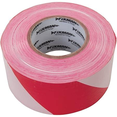 Nastro Segnaletico Da Recinsione In PVC Bianco Rosso Rotolo Da 200