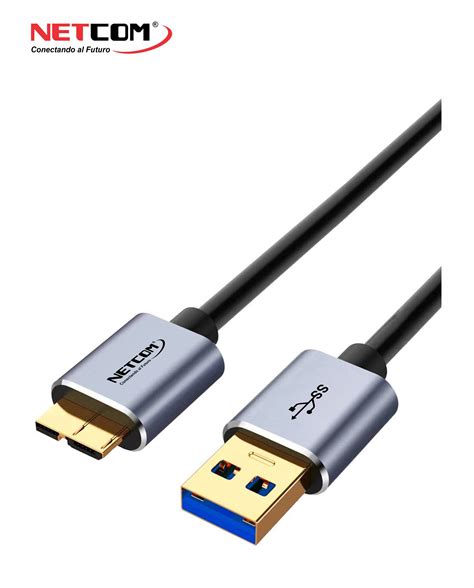 Cable Usb 30 A Micro B Para Disco Duro Externo Y Mas De 1 Metro Netcom