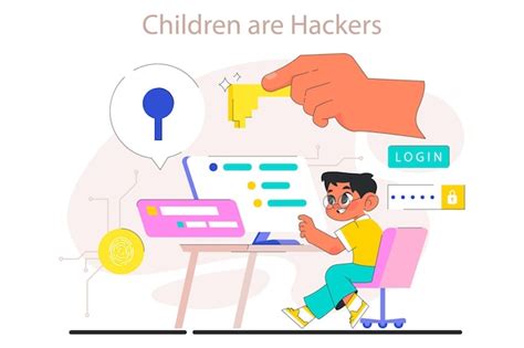 Premium Vector Little Boy Do Programming Computer Science And Ethical