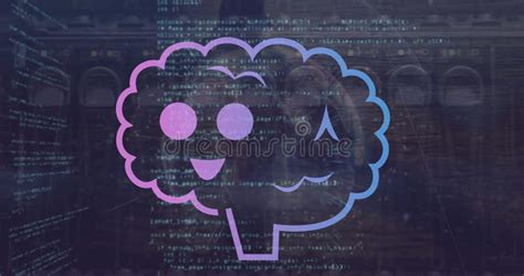 Image Of Smiling Brains Over Computer Language Against Cable Stock Image Image Of Science