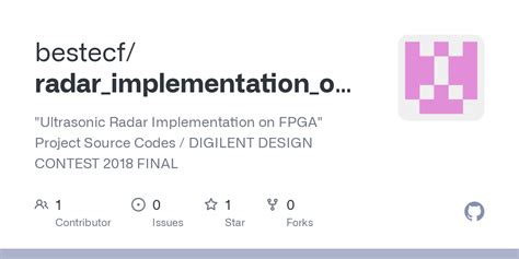 Github Bestecf Radar Implementation On Fpga Ultrasonic Radar Implementation On Fpga Project