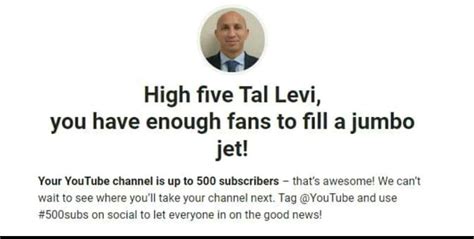 Tal Levi On Linkedin 500subscribers