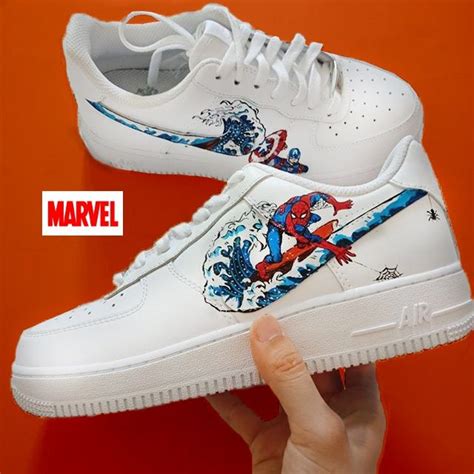 Marvel X Great Wave Custom AF1 THE CUSTOM MOVEMENT Marvel Shoes
