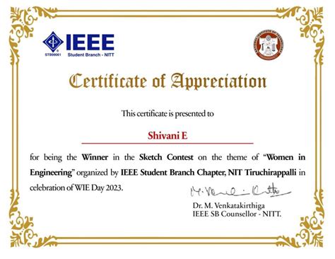Shivani Ezhil On Linkedin Ieee Nit Womeninengineering