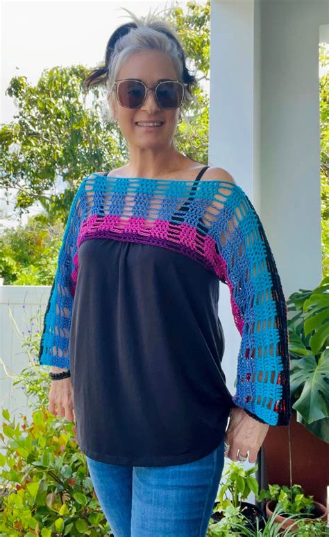 Shrug Crochet Pattern Crochet Mesh Shrug Mesh Sleeve Crochet Pattern