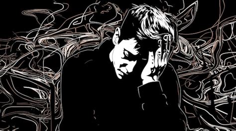 Jugend und psychische gesundheit abstraktes porträt eines jungen mannes