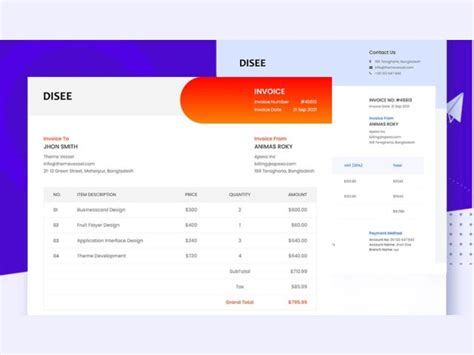 Best Simple Free Html Invoice Templates