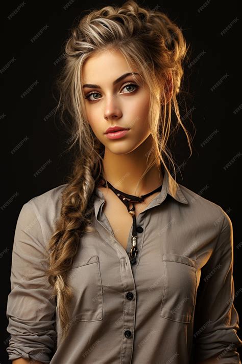 Premium Photo Beautiful And Cute Blonde With Hot Look