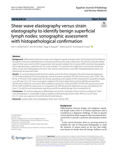 Pdf Shear Wave Elastography Versus Strain Elastography To Identify