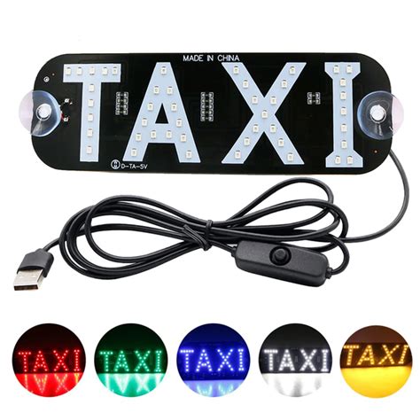 Автомобильная светодиодная табличка такси, LED табло TAXI с подсветкой ...