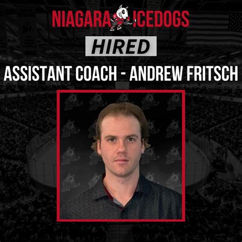 Icedogs Alumni Andrew Fritsch Hired As Assistant Coach Niagara Icedogs