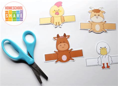 Farm Animal Finger Puppets Printable Homeschool Share