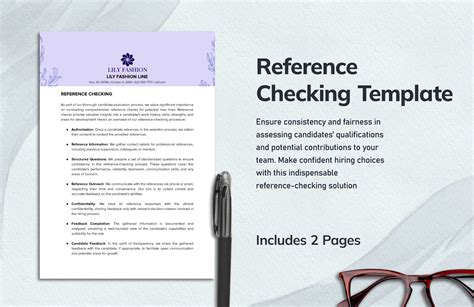 Reference Checking Template In PDF Word Google Docs Download Template Net