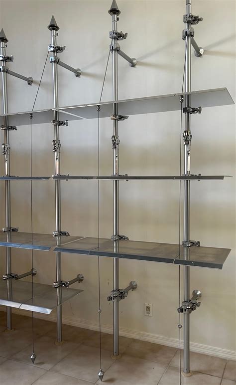 Rare 1980s Alu Manfrotto Modular Bookcase Shelf System Wall Unit Or Display For Sale At 1stdibs