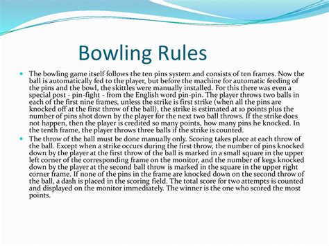 the bowling game online presentation