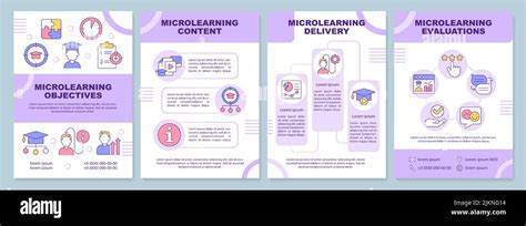 Microlearning Modules Purple Brochure Template Stock Vector Image And Art Alamy