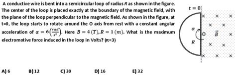 solved text a conductive wire is bent into a semicircular loop of