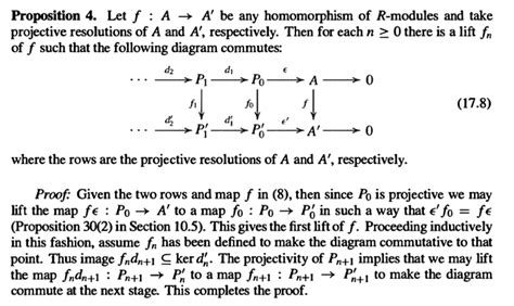 Proof Explanation Module Homomorphism Lifts To A Homomorphism Of Projective Resolutions