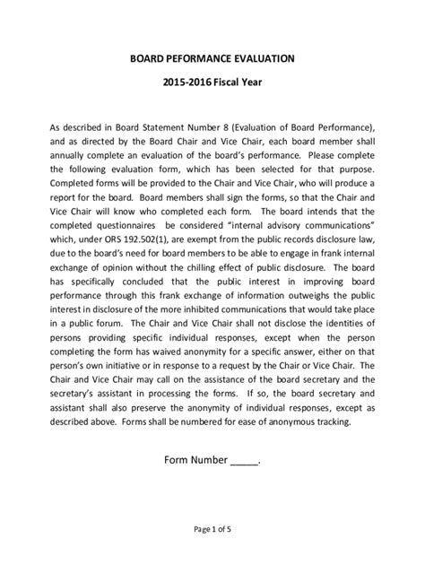Fillable Online Sample Board Evaluation Form Fax Email Print Pdffiller