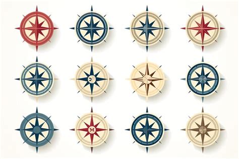 Premium Ai Image Compass Icons Set Vector Compass Icons Compass Cut