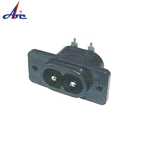 Pin Power Female Bent Feet AC Socket For PCB V AC Outlet And V AC Power Adapter