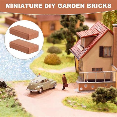 200 Pieces Mini Bricks For Landscaping Miniature Bricks Brick Wall